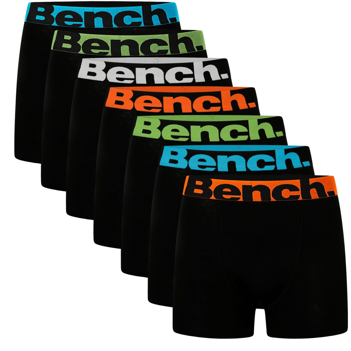 Shop - Mens 'DIEGO' 7 Pack Boxers - BLACK | Bench.co.uk | #LoveMyHood ...